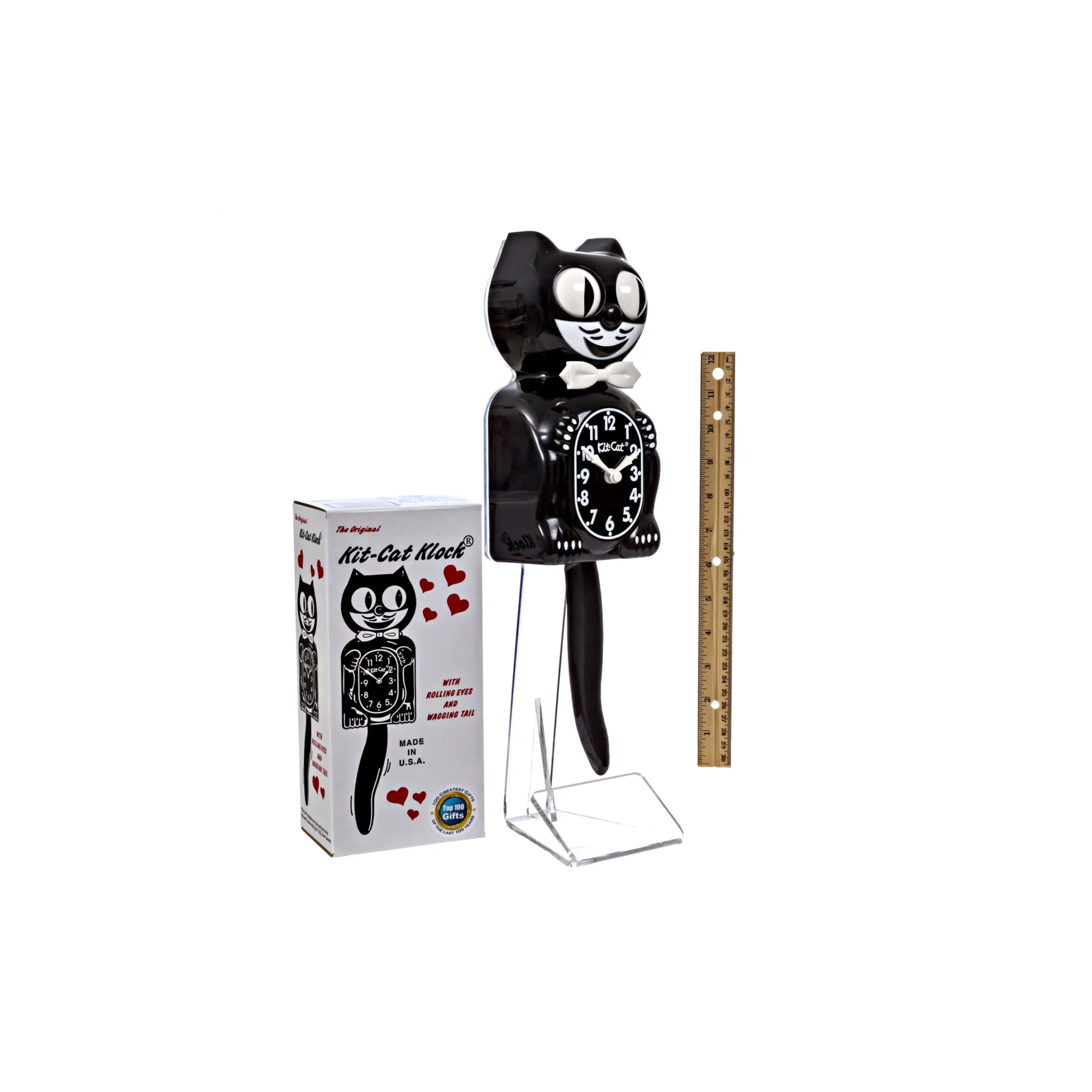 black kit cat clock